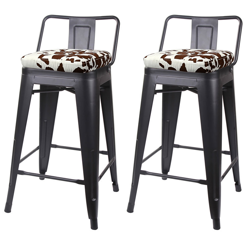 Black cow print bar stools store